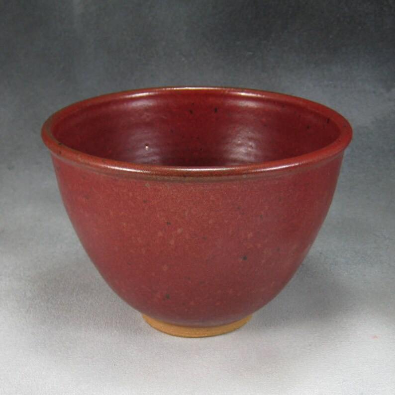 Bowl Rust Red Pottery Cereal Bowl Hand Thrown Stoneware - Etsy