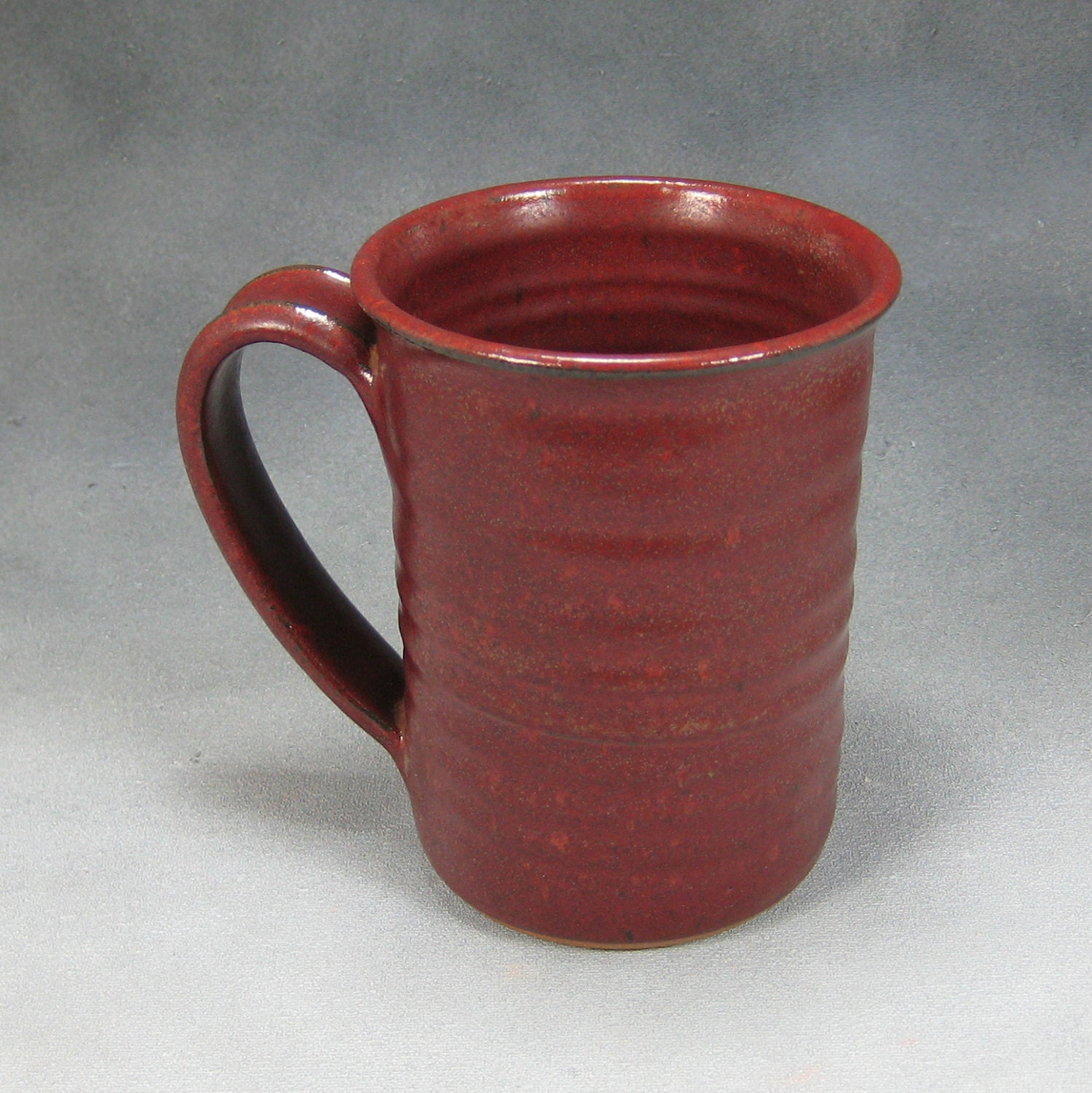 Large Coffee Mug Rust Red Ceramic Coffee Mug Pottery Coffee | Etsy