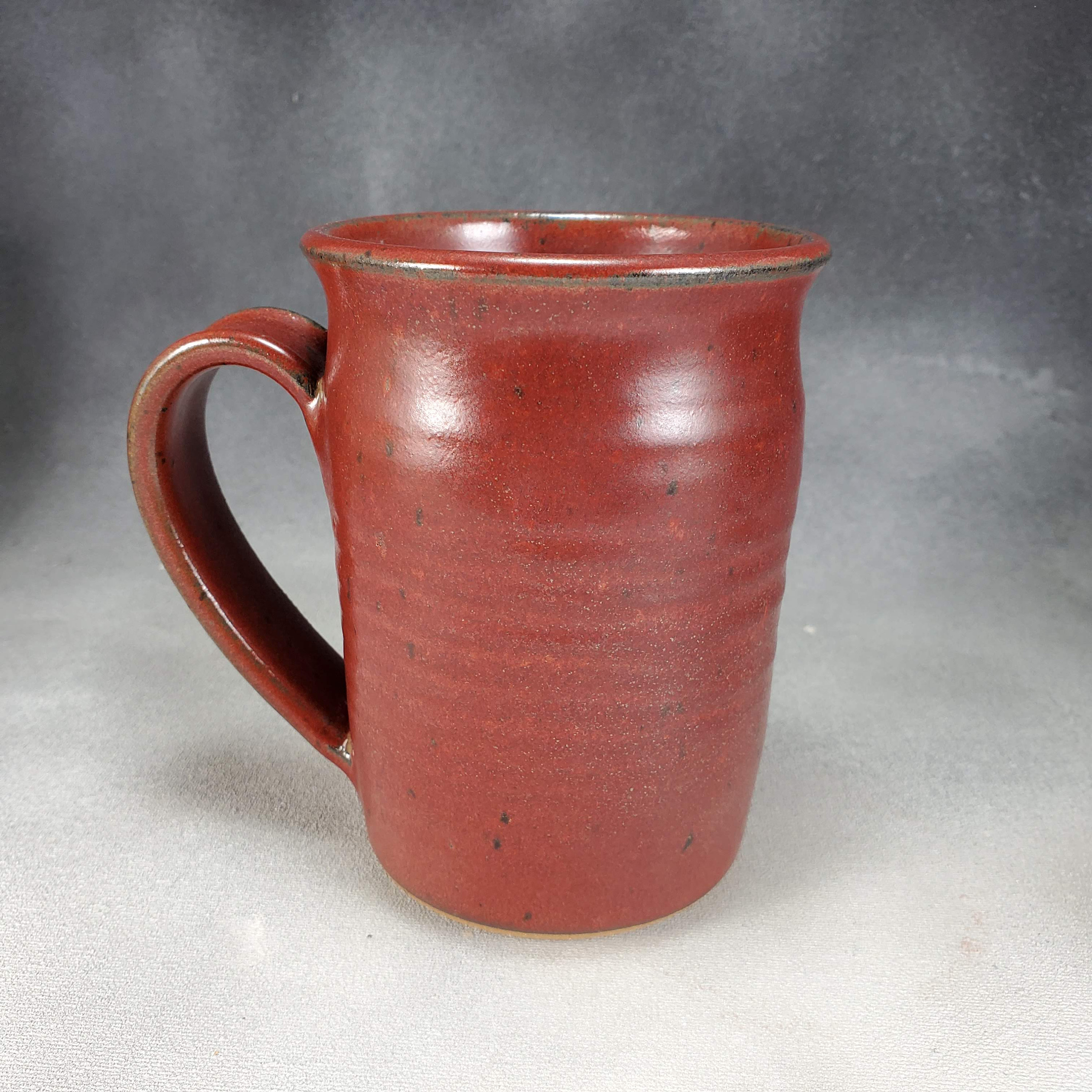 Large Coffee Mug Rust Red Ceramic Coffee Mug Pottery Coffee | Etsy