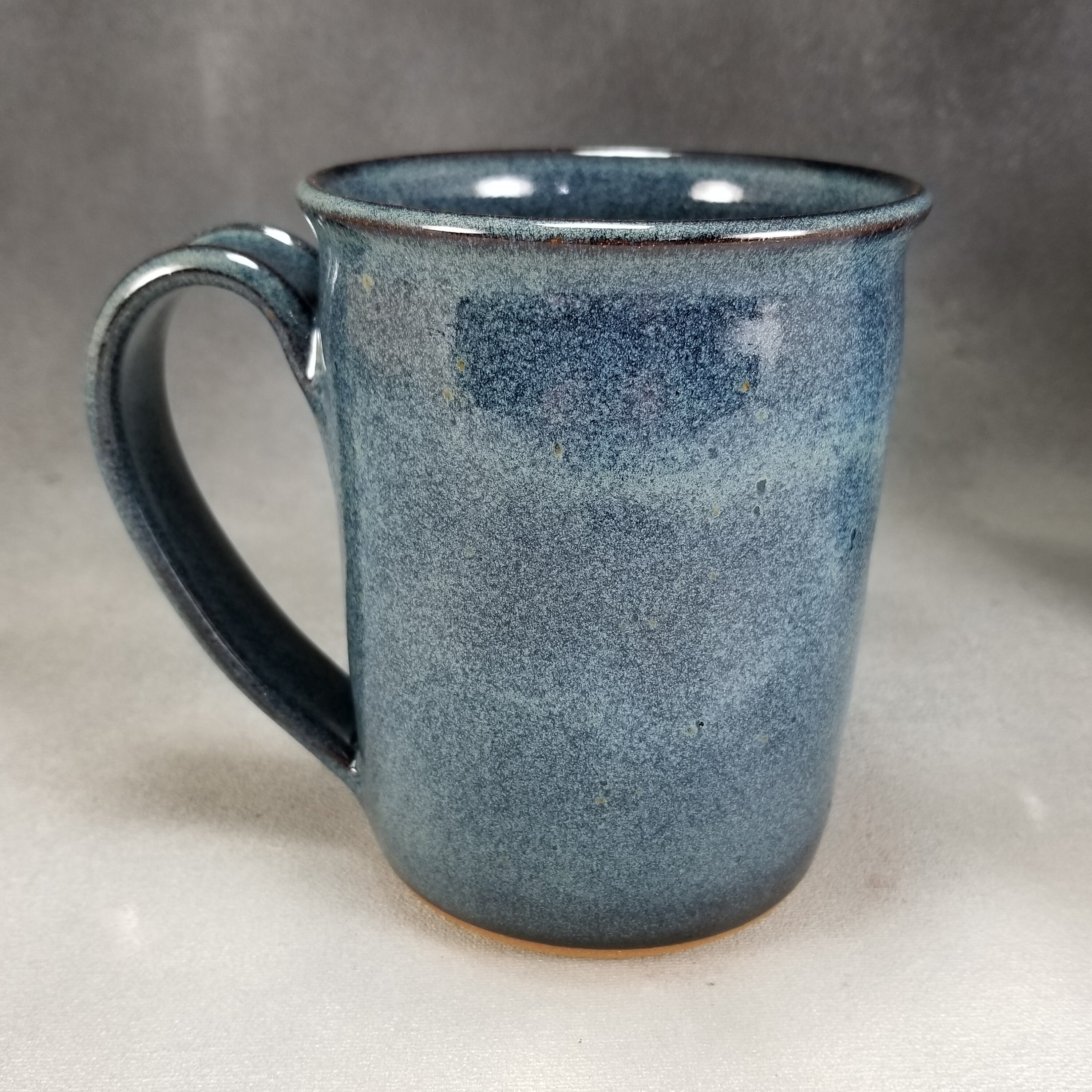 Large Coffee Mug Pottery Coffee Mug 16 Ounce Blue Ceramic | Etsy