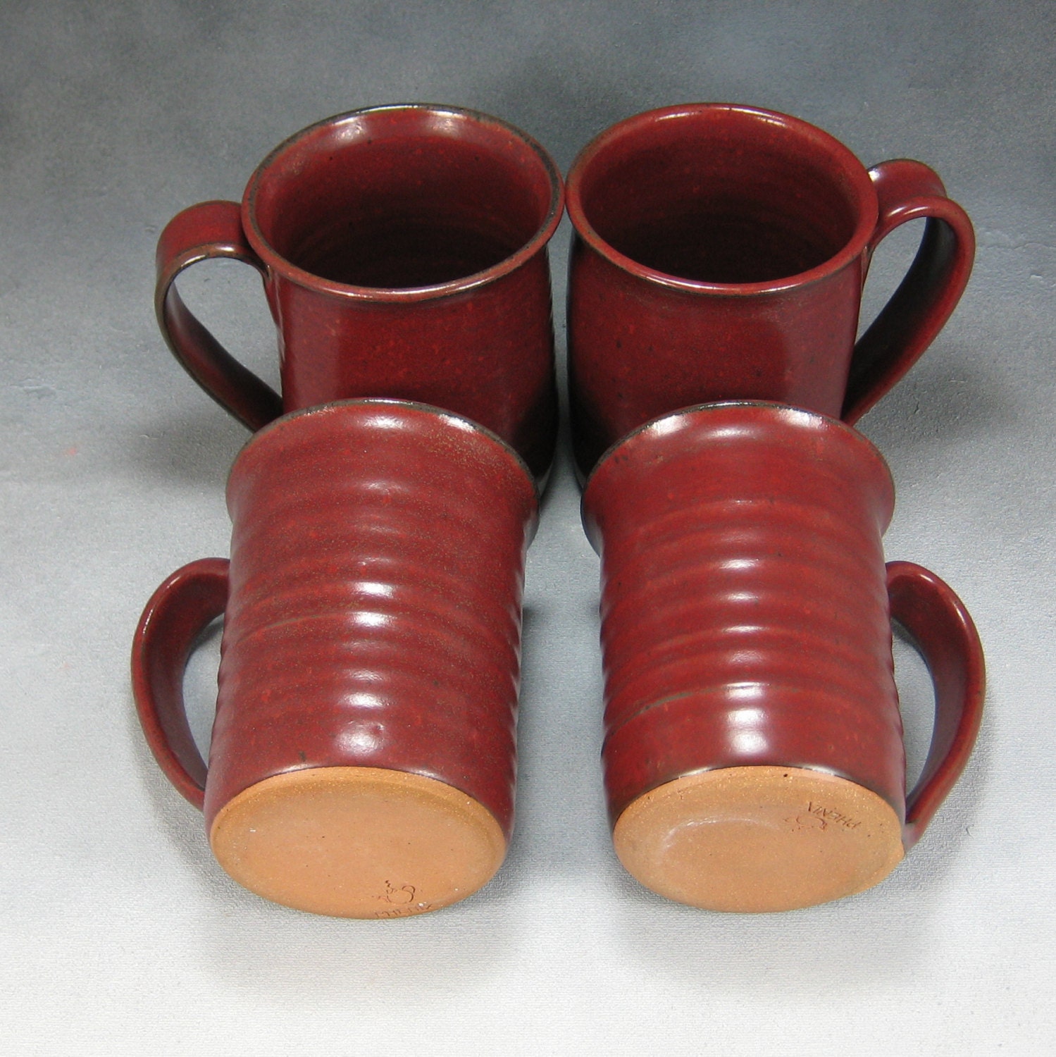 Large Coffee Mug Rust Red Ceramic Coffee Mug Pottery Coffee | Etsy