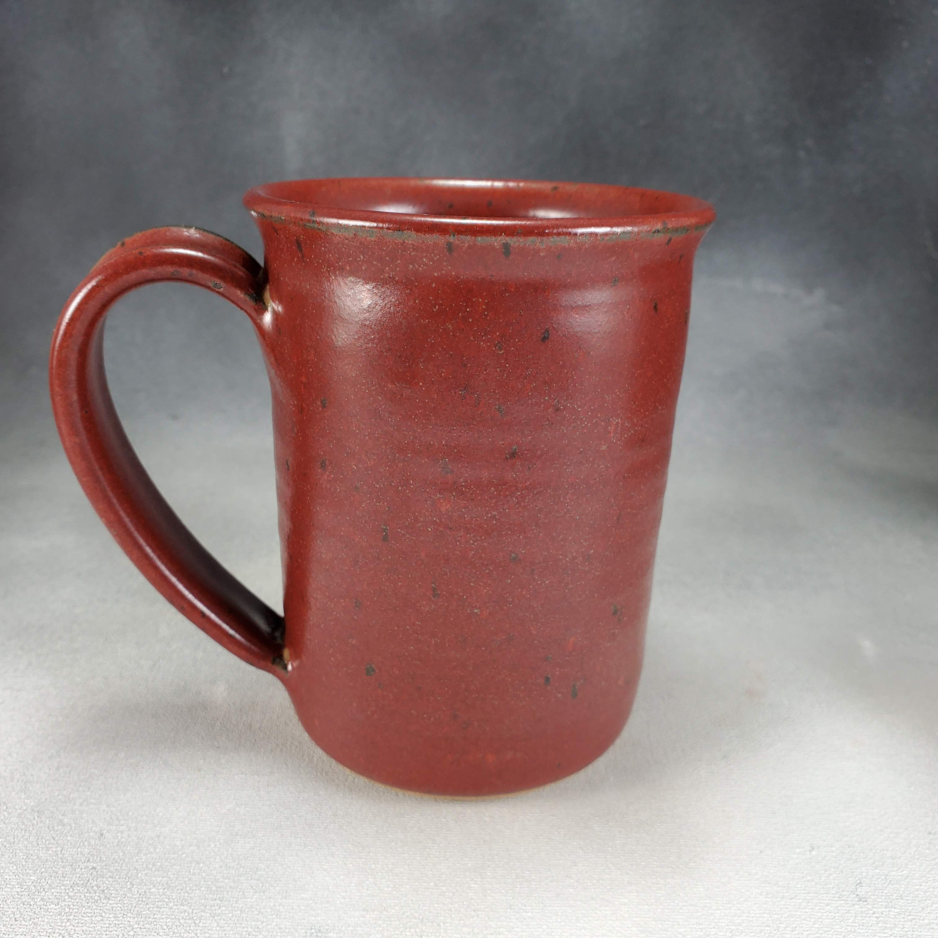 Large Coffee Mug Rust Red Ceramic Coffee Mug Pottery Coffee | Etsy