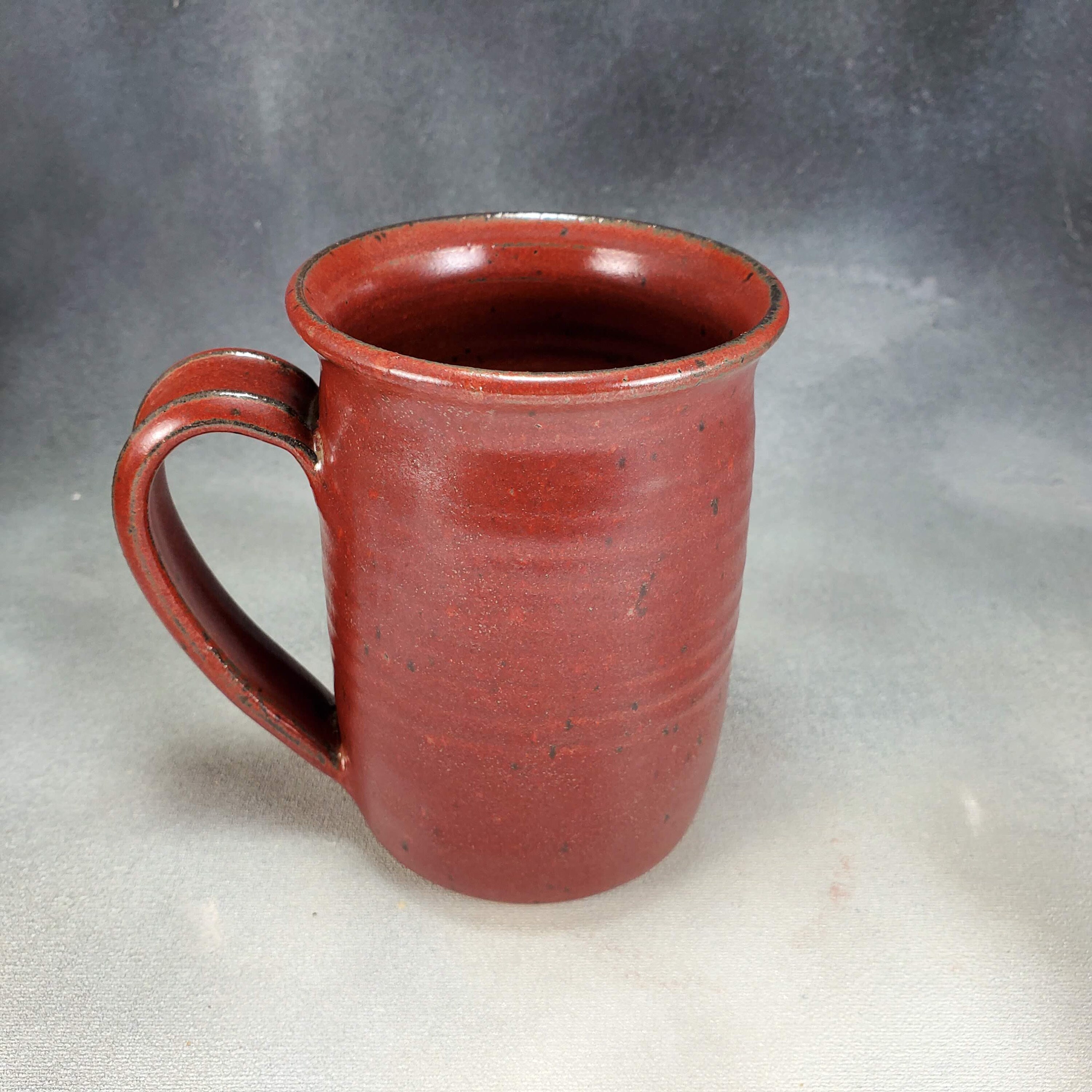 Large Coffee Mug Rust Red Ceramic Coffee Mug Pottery Coffee | Etsy