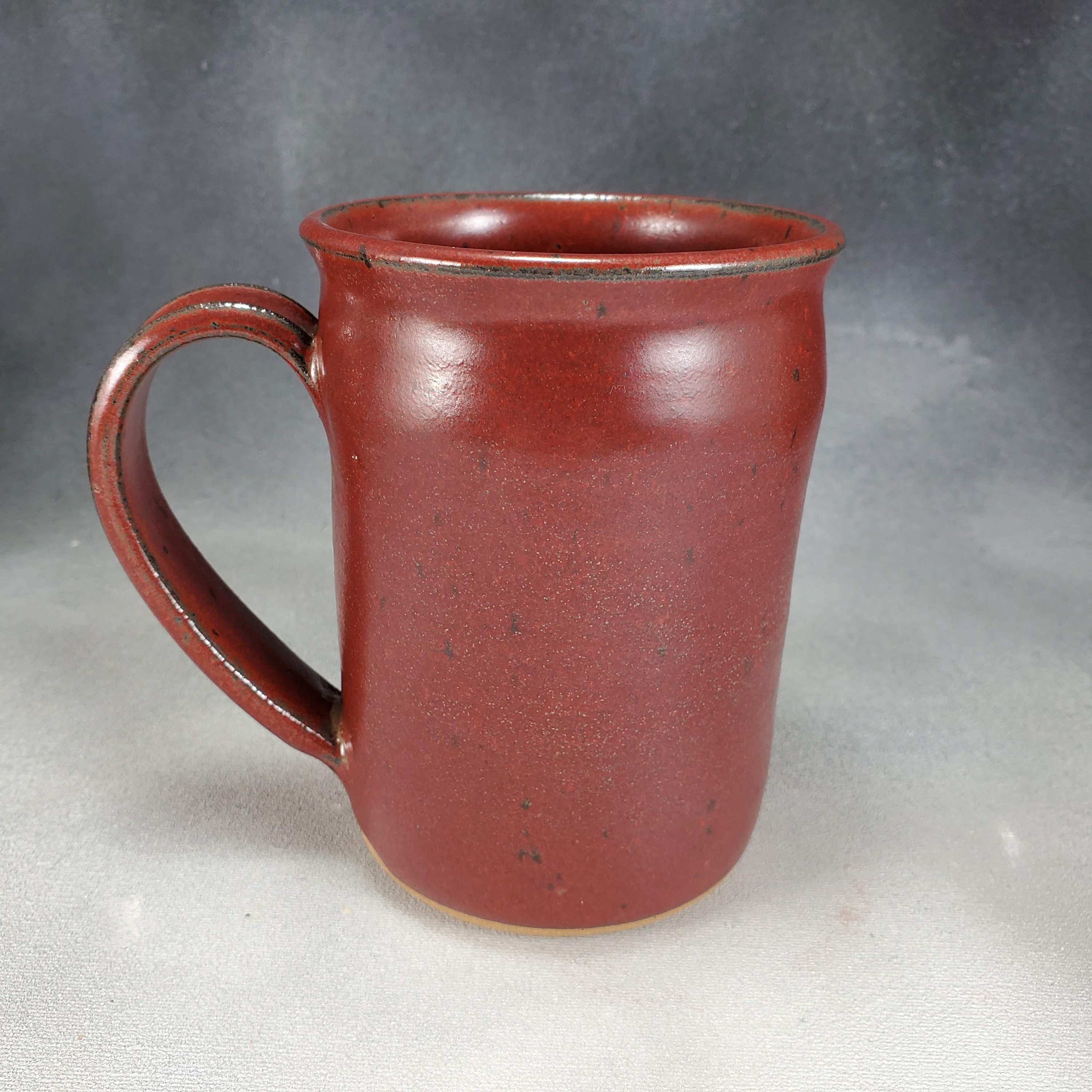 Large Coffee Mug Rust Red Ceramic Coffee Mug Pottery Coffee | Etsy