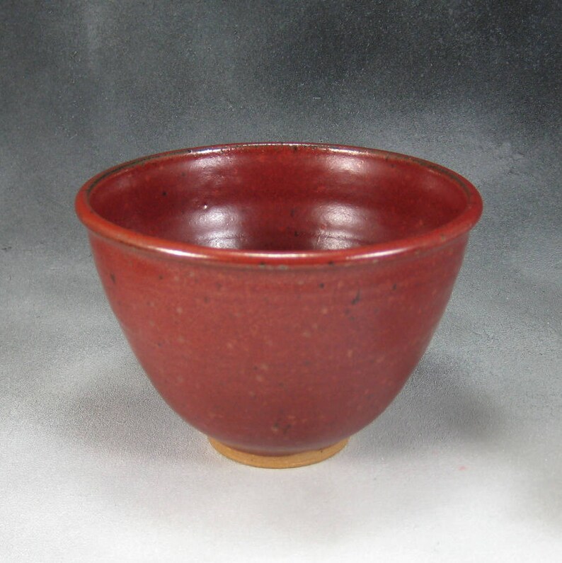 Bowl Rust Red Pottery Cereal Bowl Hand Thrown Stoneware - Etsy