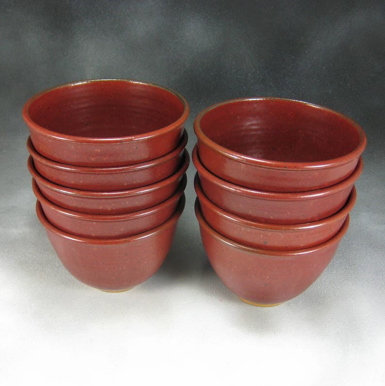 Bowl Rust Red Pottery Cereal Bowl Hand Thrown Stoneware - Etsy