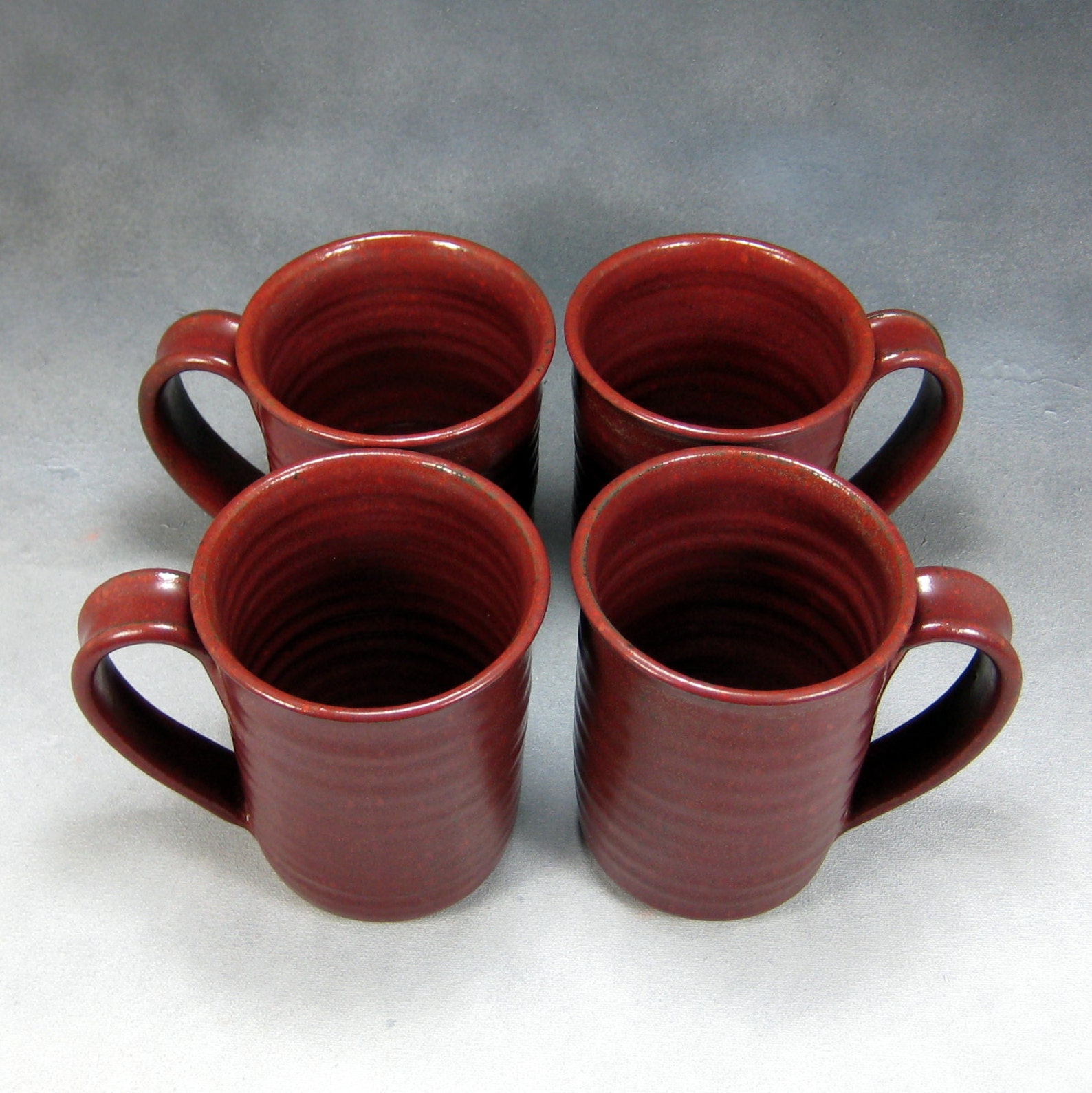 Large Coffee Mug Rust Red Ceramic Coffee Mug Pottery Coffee - Etsy