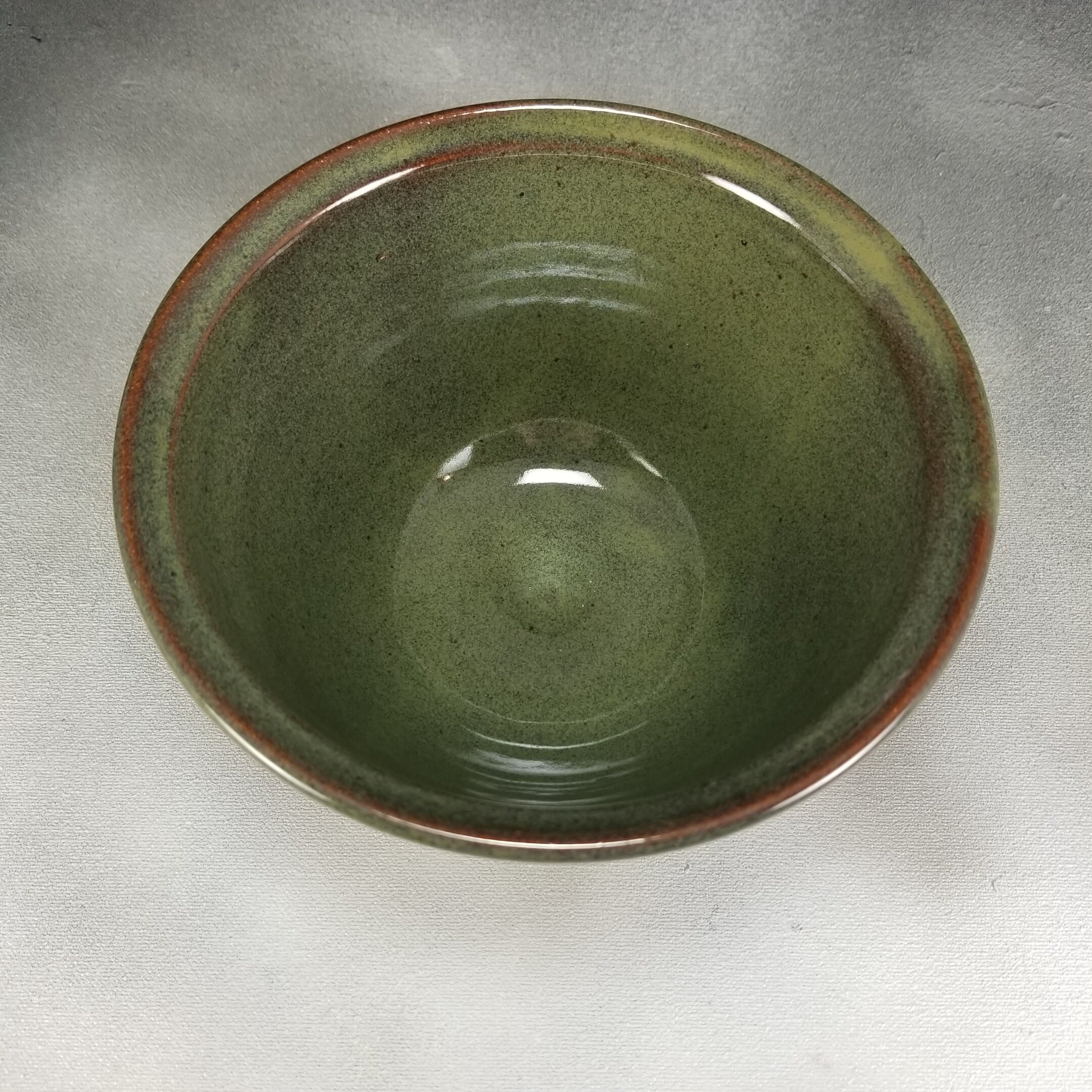 Pottery Bowl Serving Bowl With Rim in Green Rice Bowl Soup | Etsy