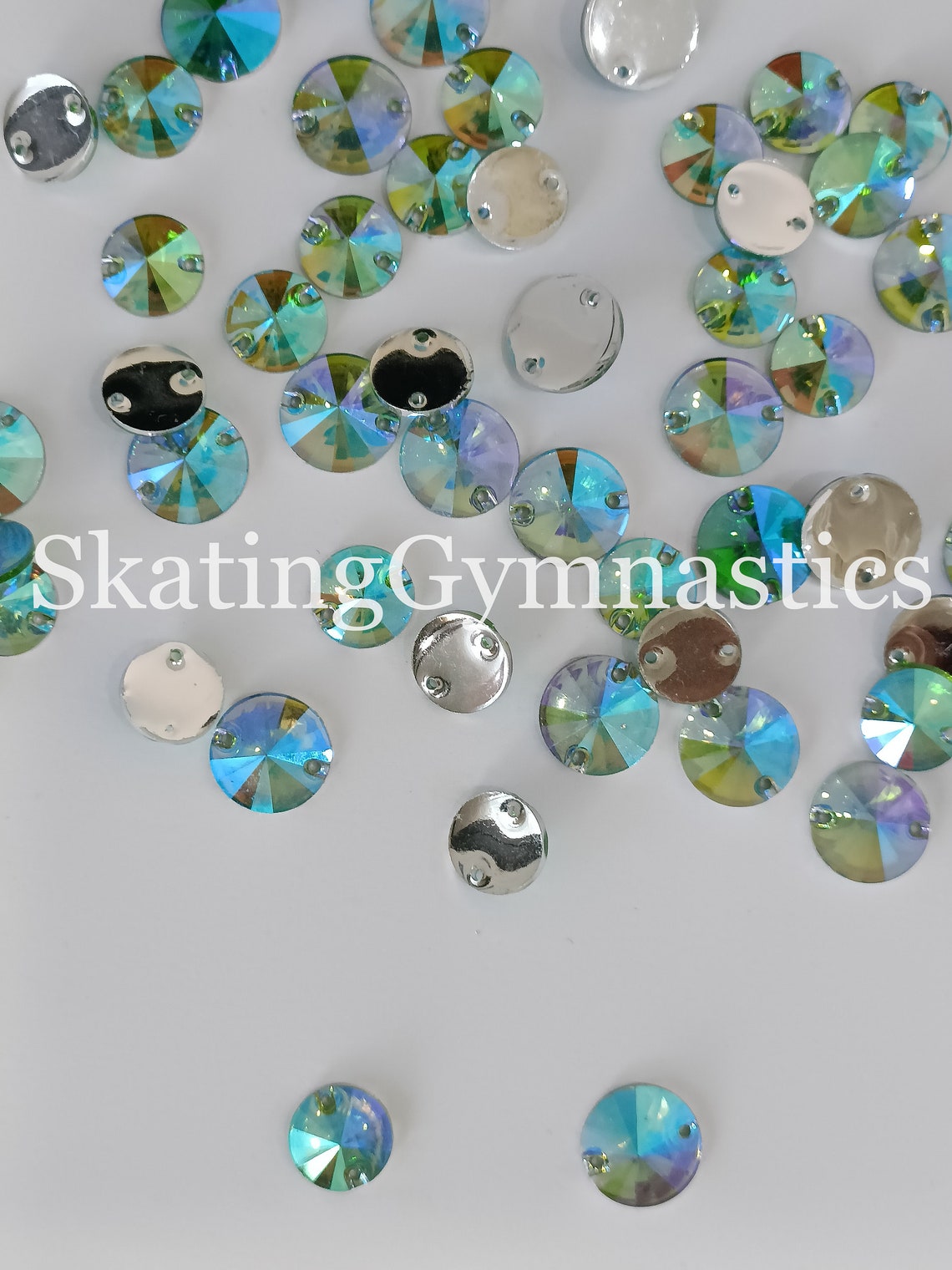 Sew on Resin Crystals Variety Shapes Gemstones Flat Back Crystals Holes ...