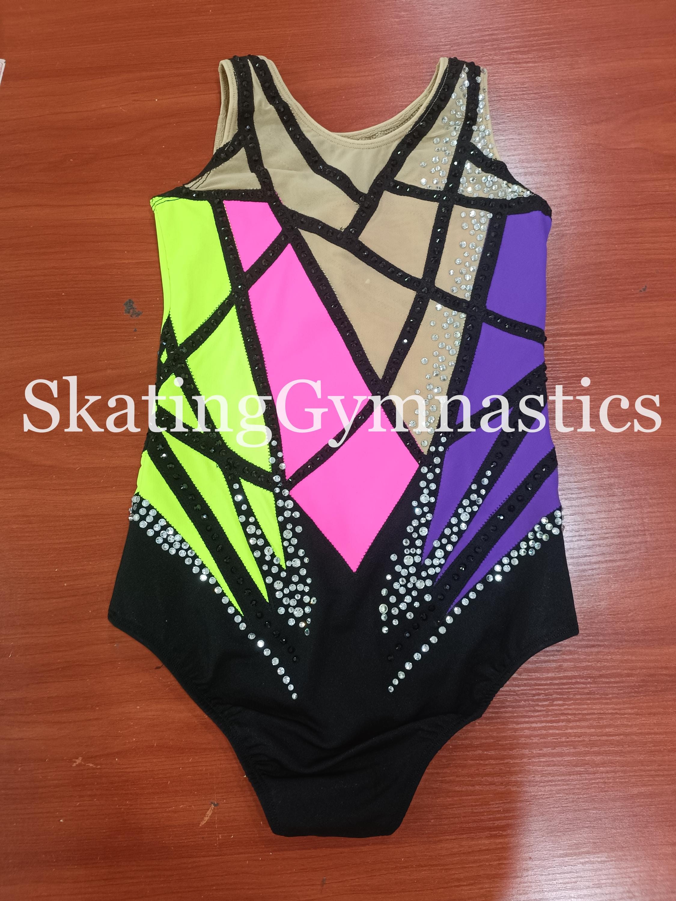 Customize Rhythmic Gymnastics Leotards Girls Women Multicolor Strechy ...