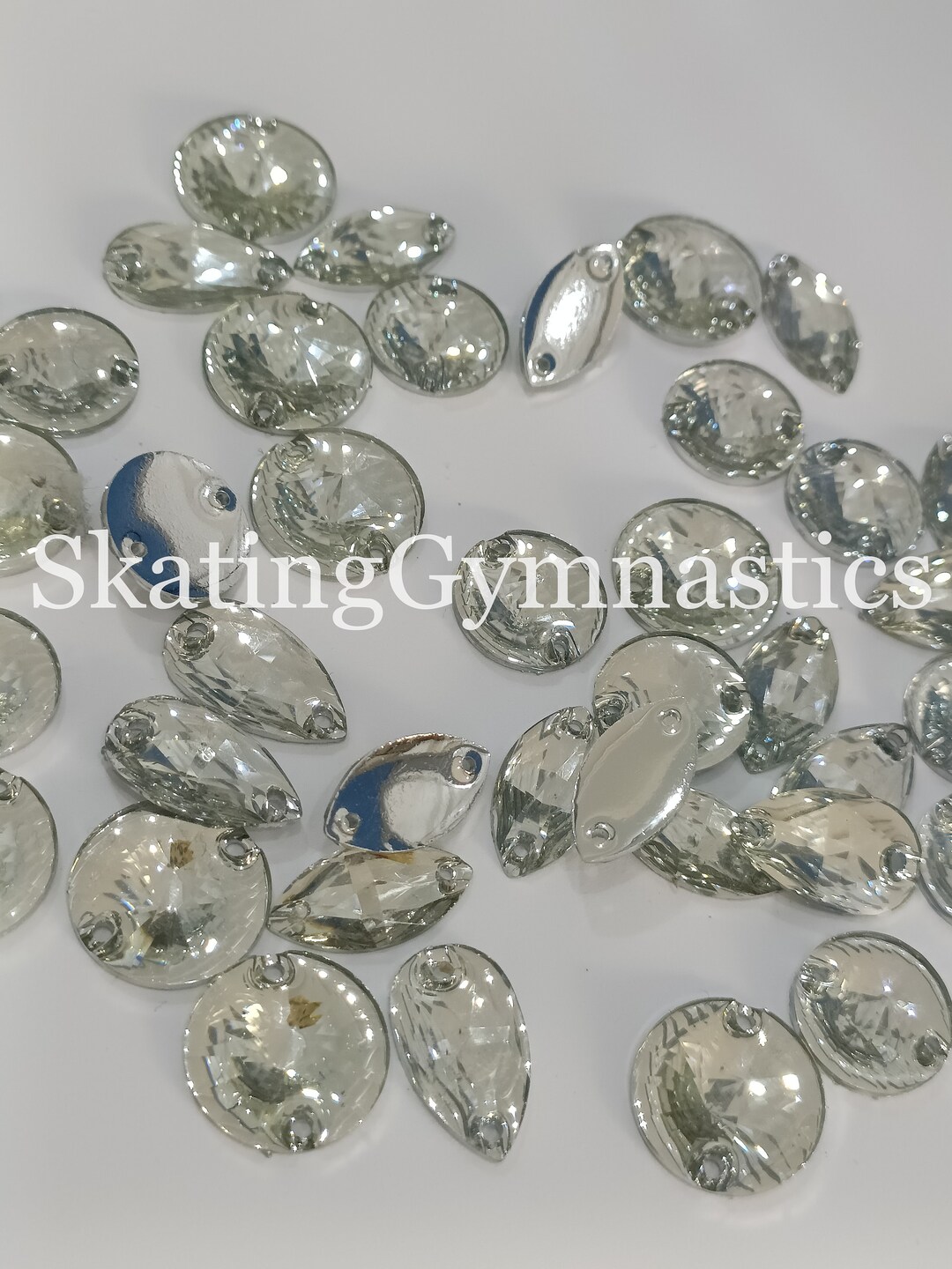 Sew on Clear Resin Crystals: Round, Tear Drop, Horse Eye - Etsy