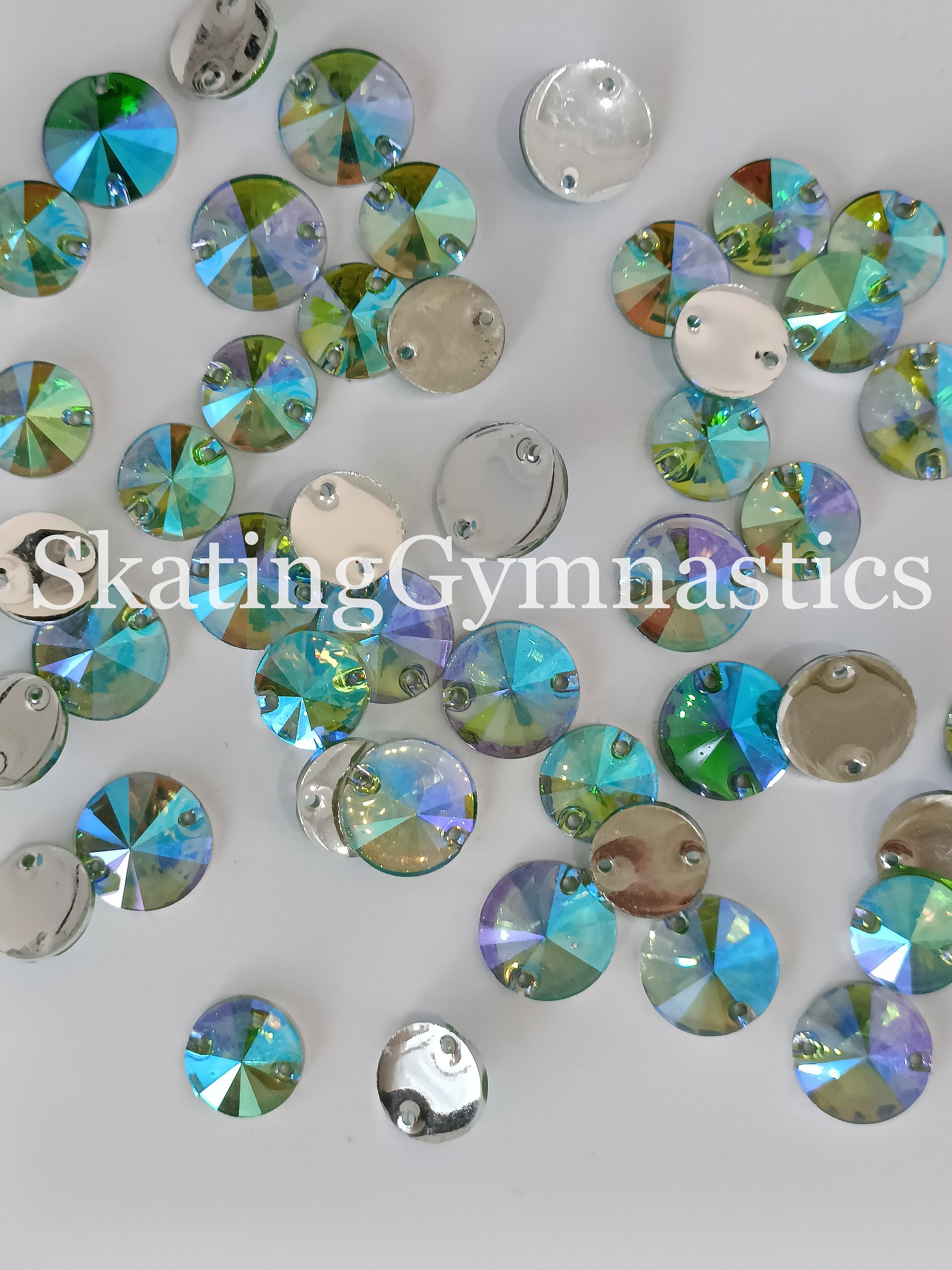 Sew on Resin Crystals Variety Shapes Gemstones Flat Back Crystals Holes ...
