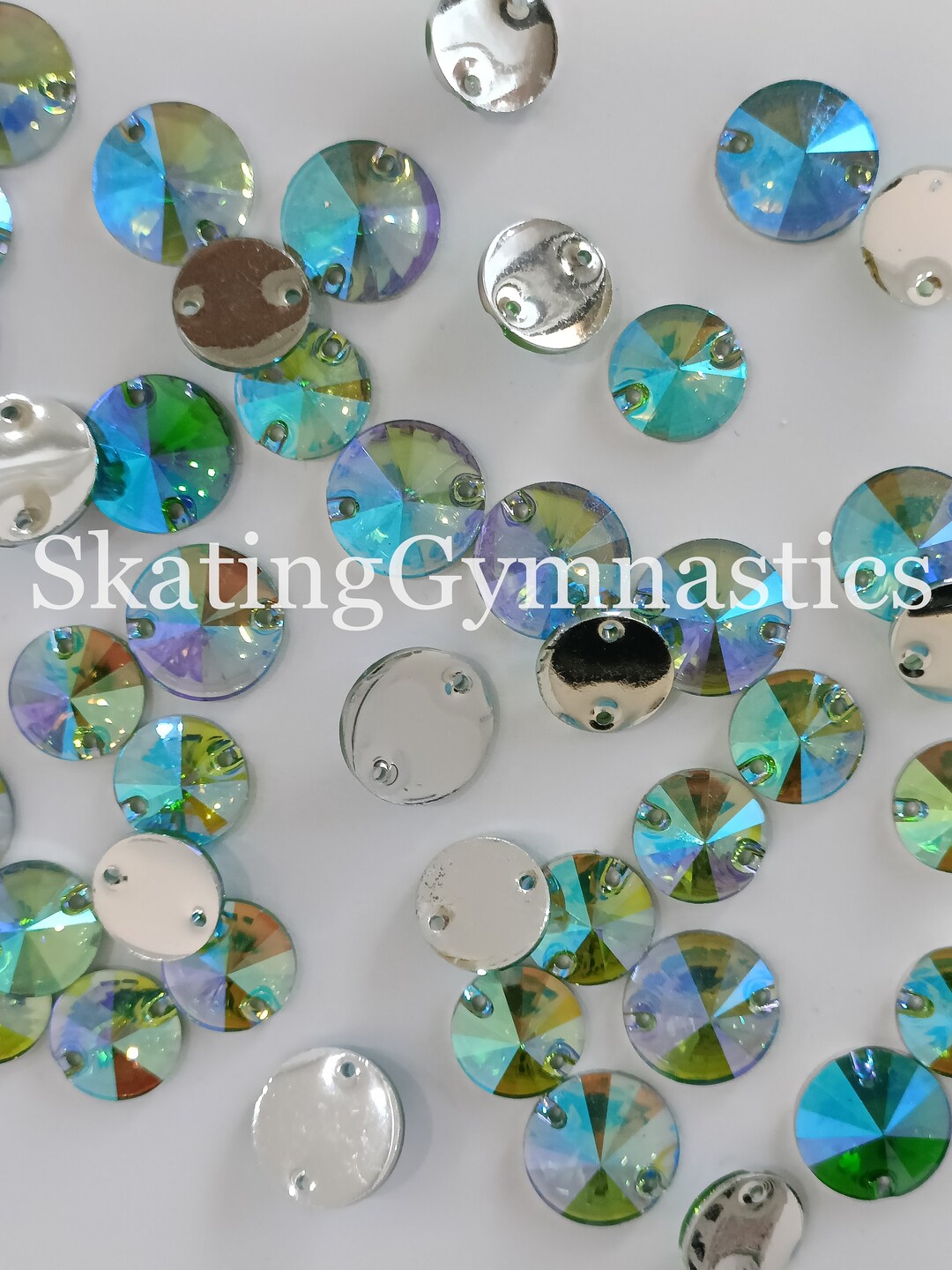 Sew on Resin Crystals Variety Shapes Gemstones Flat Back Crystals Holes ...