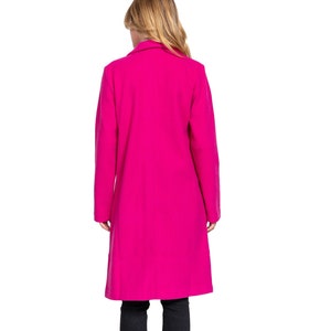 Boho Snake Graphic Jacket Womens Pink Pea Coat Pink Formal Coats Goth ...