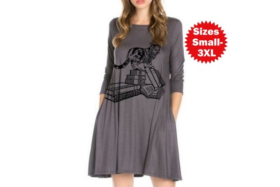 Women's Cat Dress Plus Size Clothing Casual Summer A Line - Etsy