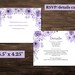 Purple Daisy Wedding Invitation Templates, Digital Templates for ...