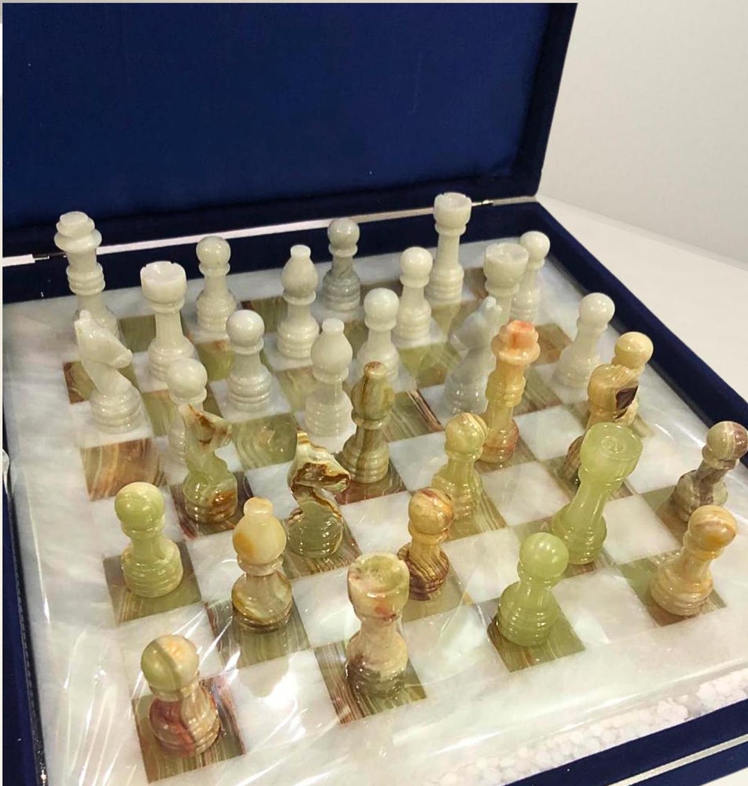 Marble Chess Board, Board Games Decor, 12x12 Marble Decor, Velvet Box ...