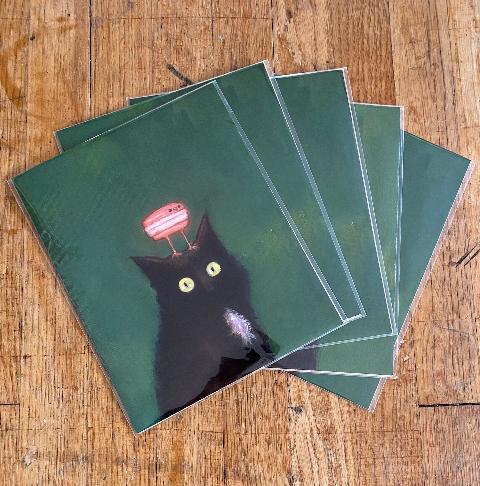 Nikko the Cat Sports a Pink Macaron Bird on Her Head PRINT 8”x 10 ...