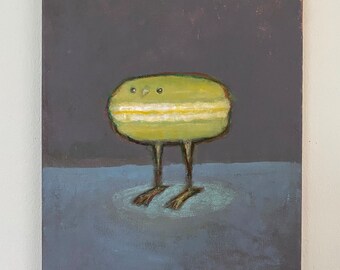 Nikko the Cat Sports a Pink Macaron Bird on Her Head PRINT 8x 10 green ...