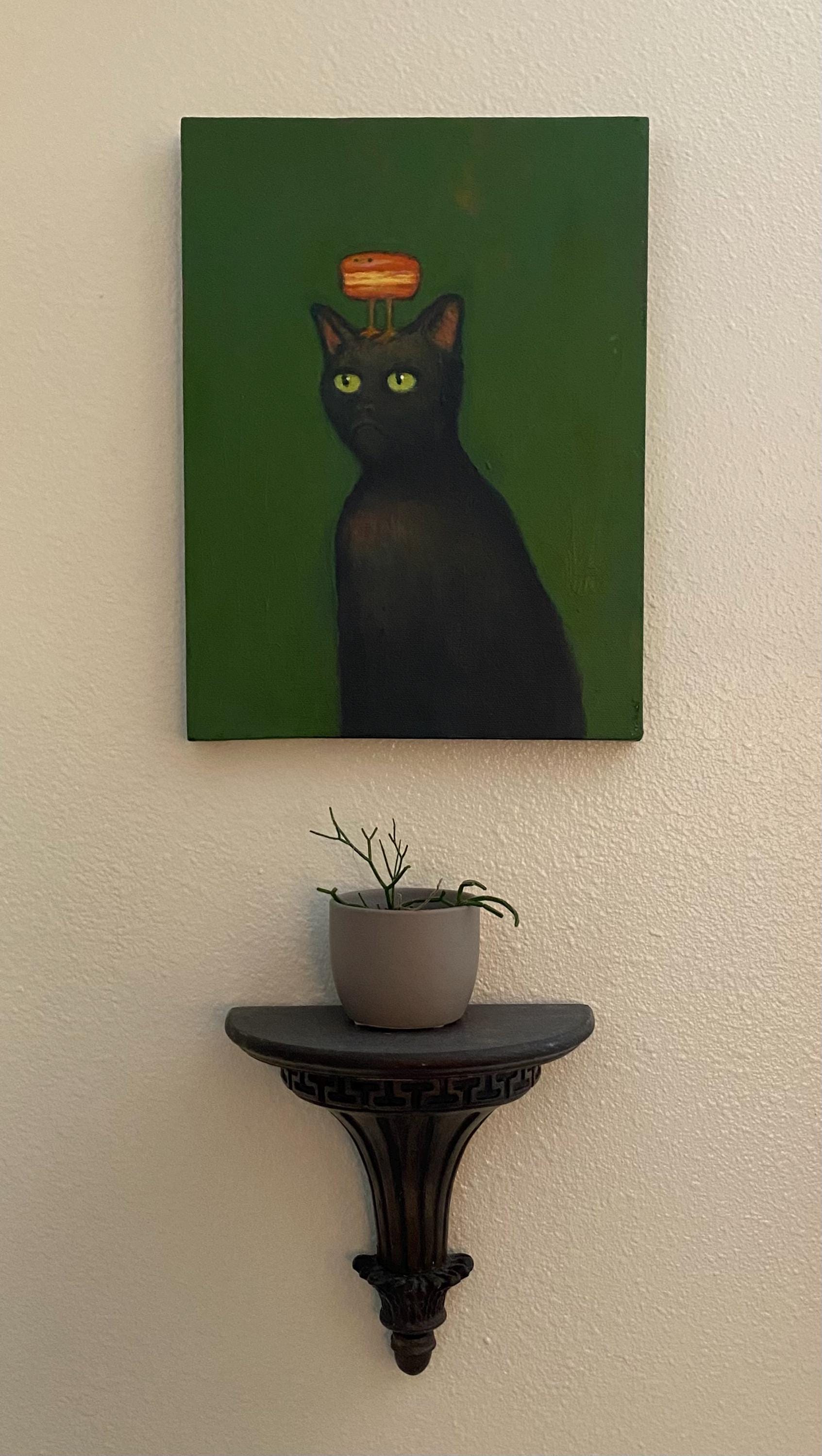 Minou and the Macaron Bird ORIGINAL Acrylic Painting on Canvas 9”x 12 ...