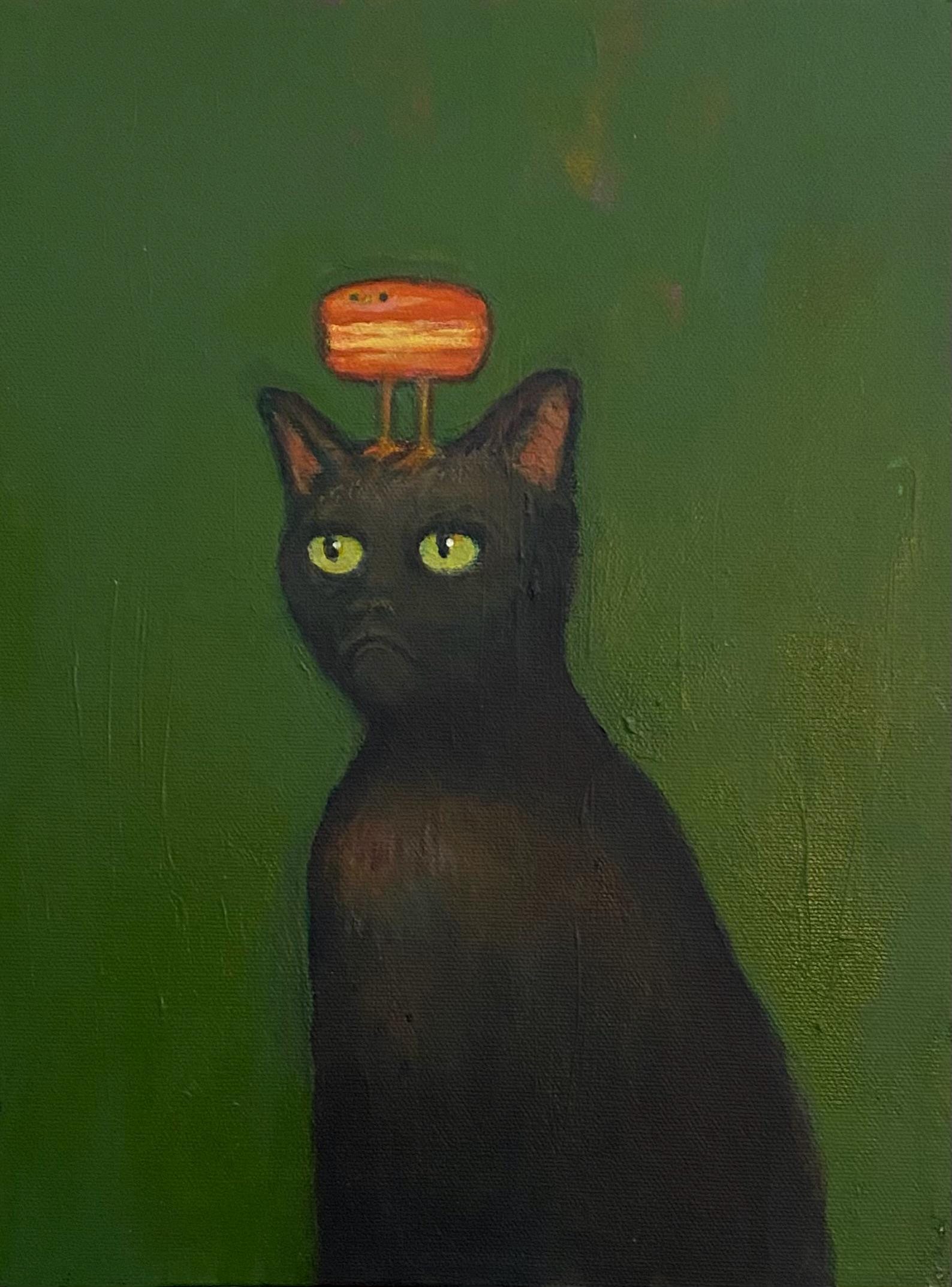Minou and the Macaron Bird ORIGINAL Acrylic Painting on Canvas 9”x 12 ...