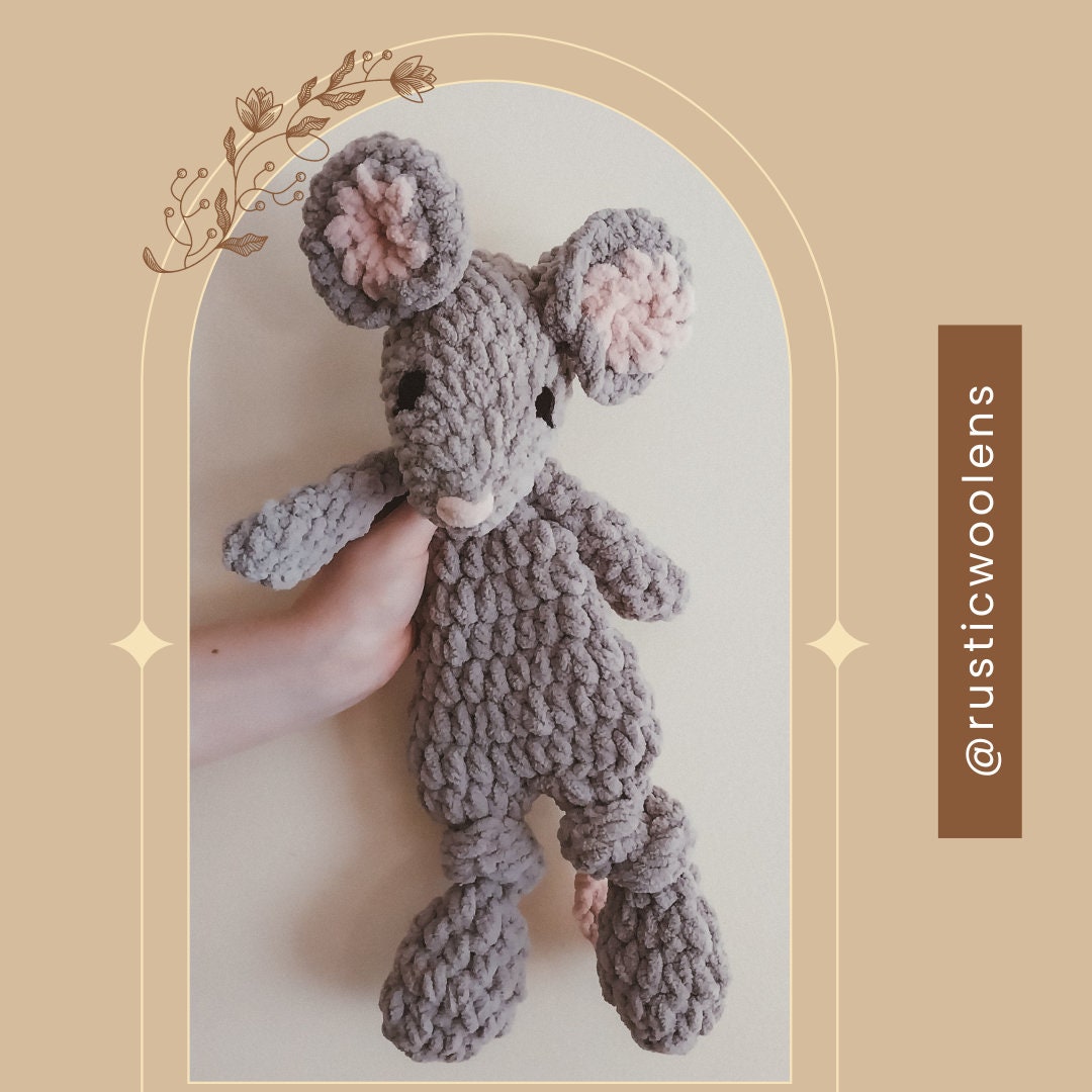 Maeve Mouse Knotted Lovey MADE TO ORDER Mouse Stuffy Baby Snuggle ...