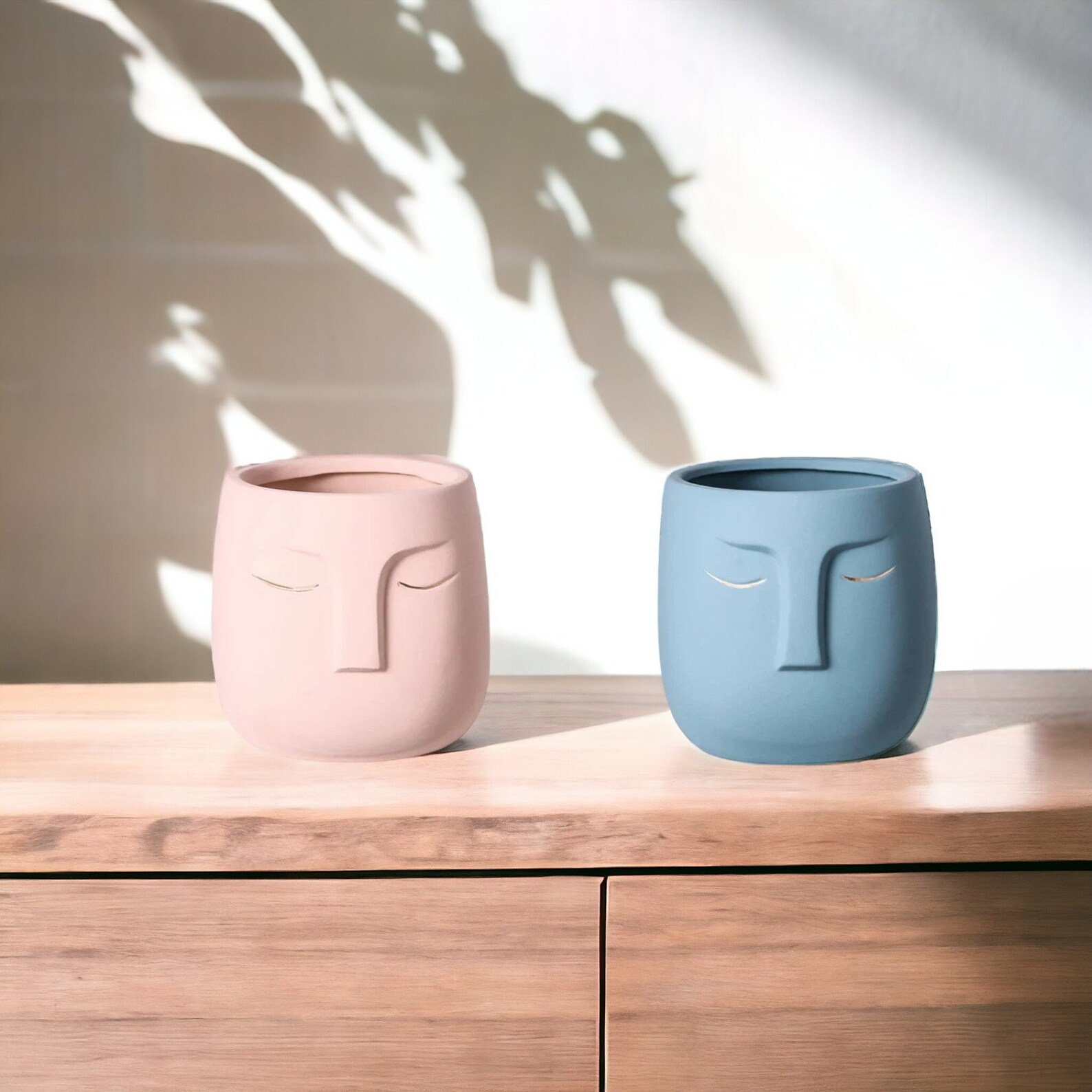 Happy Face Planter Eco-friendly Bio-based Material Cute Plant Pot Face ...