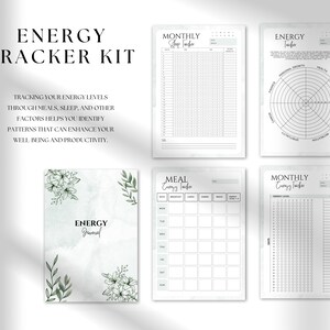 Energy Mental Health Journal|selfcare Insight Planner Burn Out Workbook ...