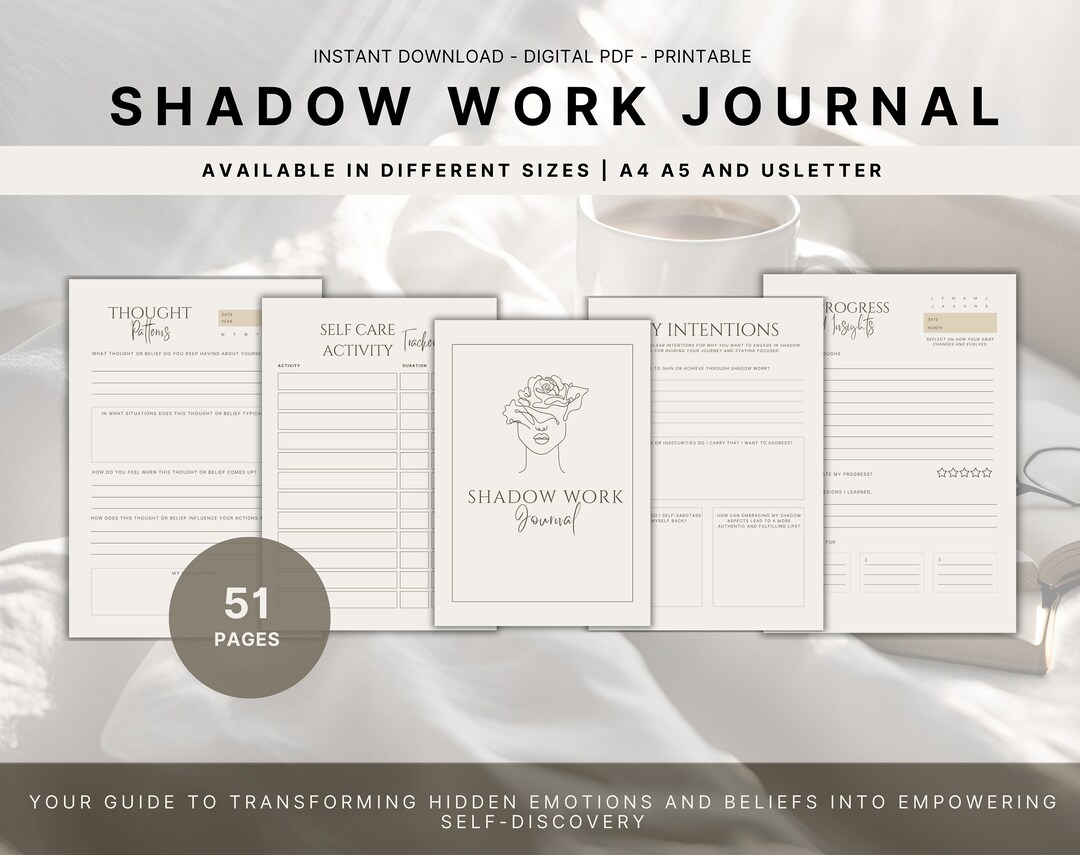 Shadow Work Journal Inner Child Healing Prompts With Habit Tracker for ...