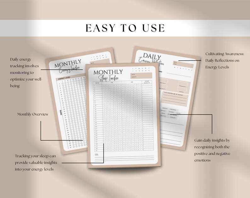 Energy Mental Health Journal|selfcare Insight Planner Burn Out Workbook ...