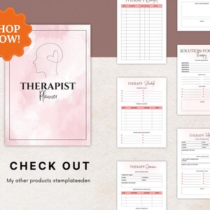 Pink Therapist Session Notes With Client Prep Progress and Goals ...