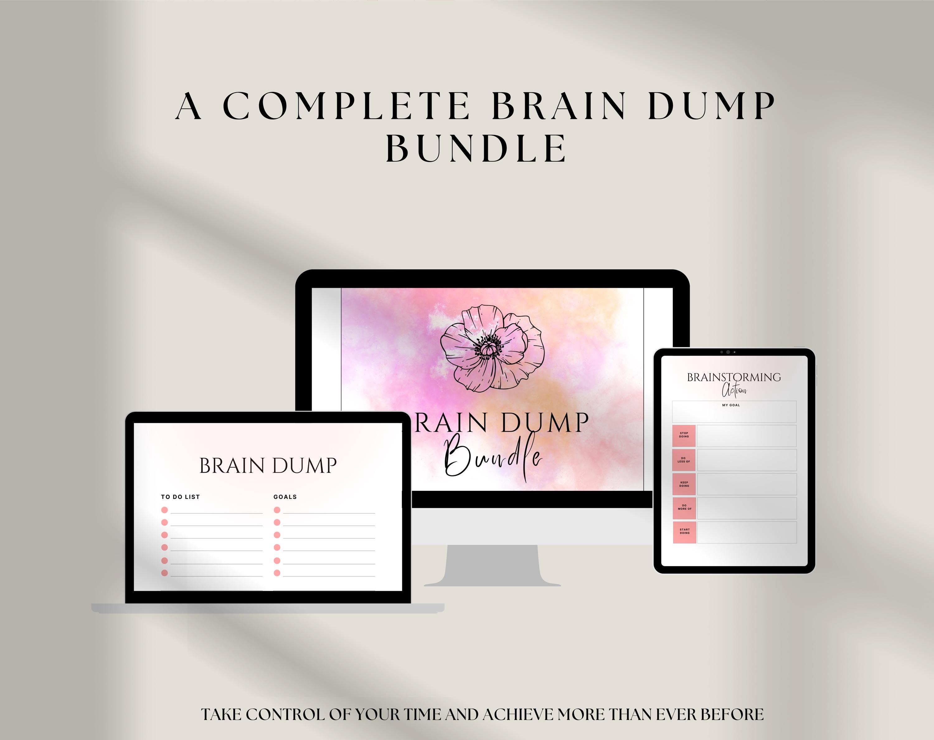 Brain Dump Bundle PDF Printable | ADHD Daily Planner for More ...