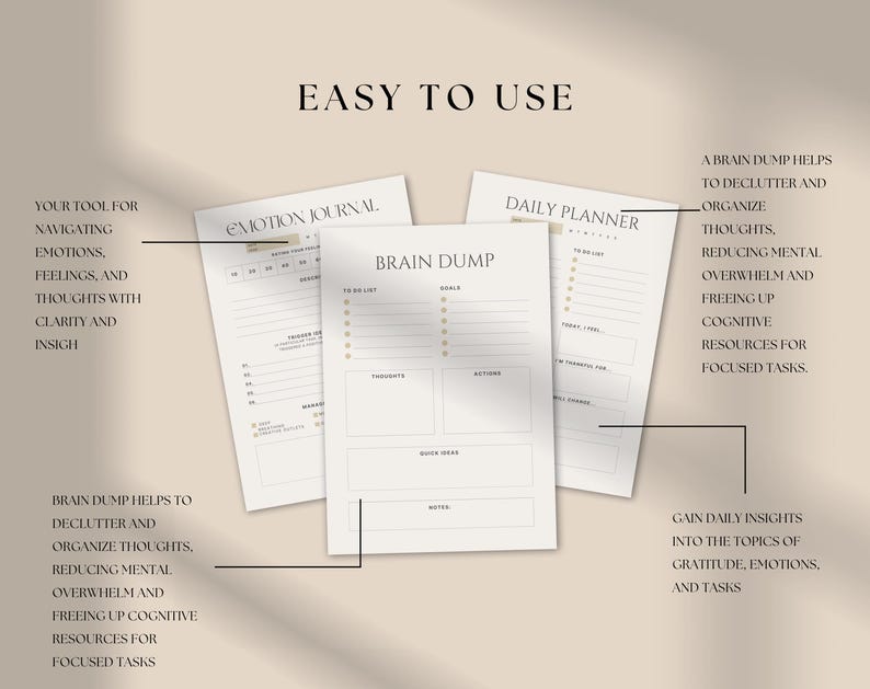 Printable ADHD Planner- Adult ADHD Workbook, Daily - Weekly Organizer ...