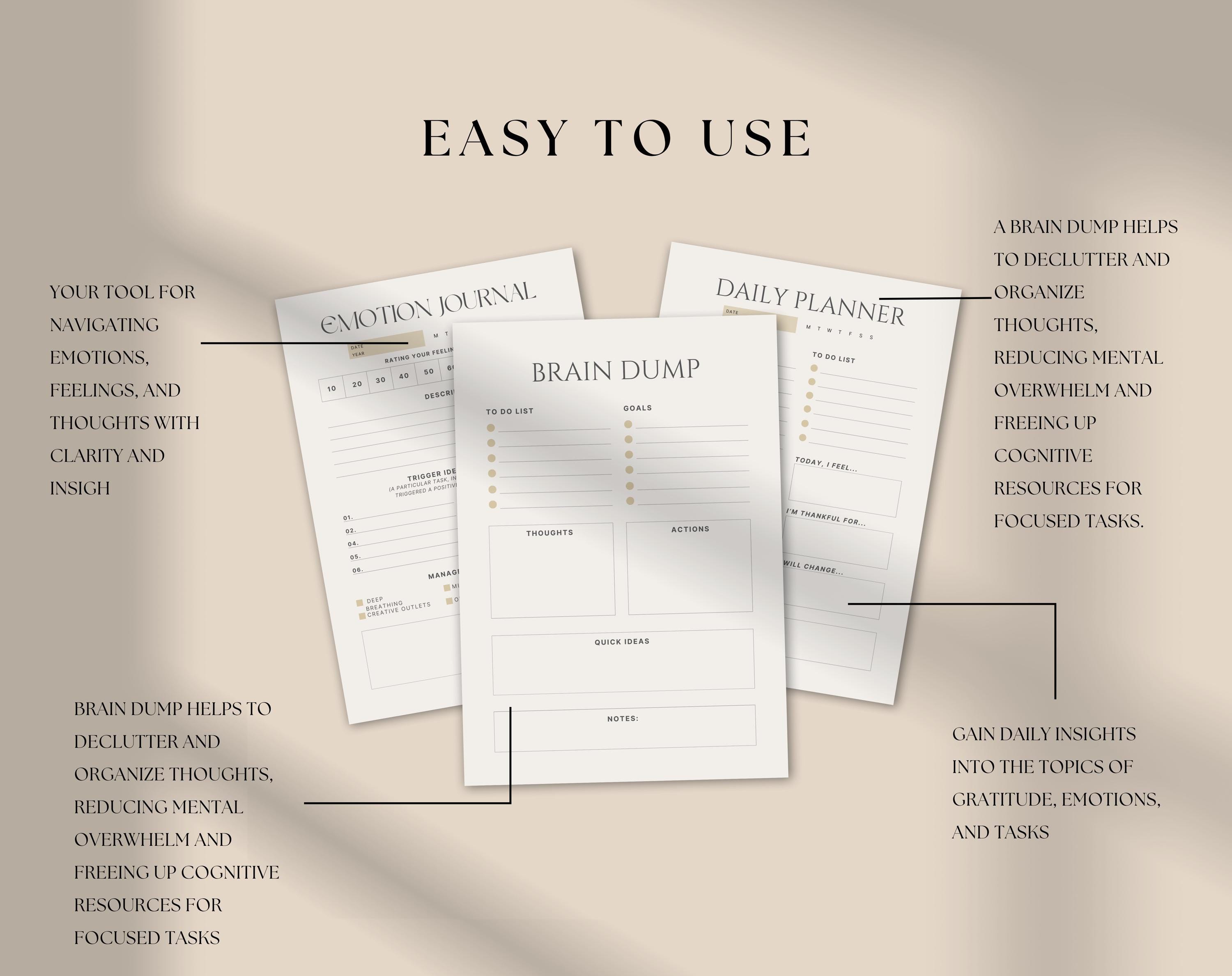 Printable ADHD Planner- Adult ADHD Workbook, Daily - Weekly Organizer ...