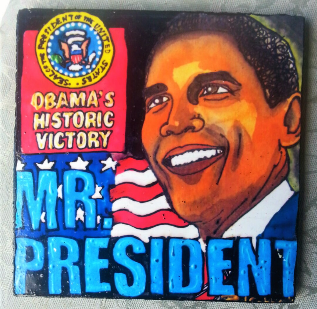 Art Coaster Mr. President Barack Obama First Black History Month Mini ...