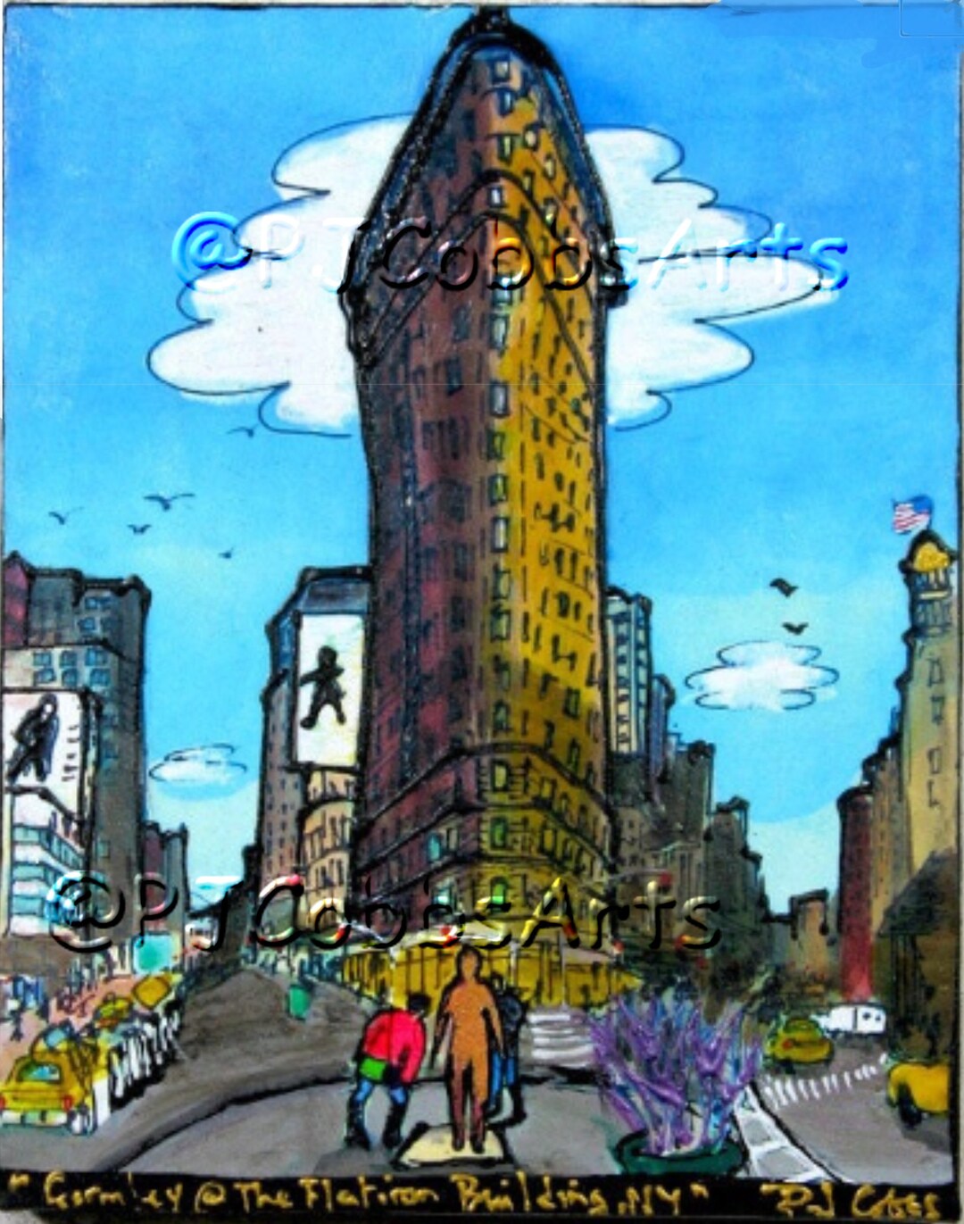 Print on Canvas Giclee Flatiron Building, New York City, Landmark ...