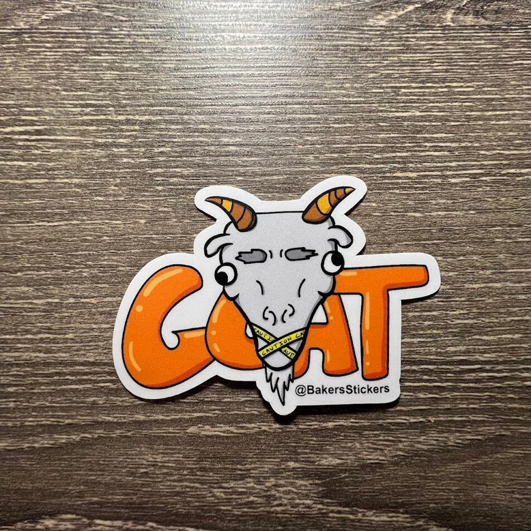 Goat Sticker (greatest of All Time) Decal, Water/uv Resistant, 3 Inch ...
