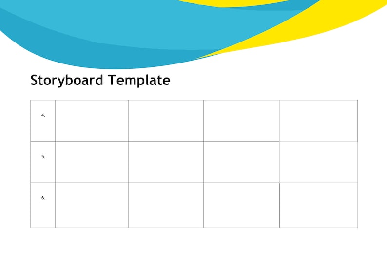 Visual Storyboard Template for Lesson Planning and Film Projects ...