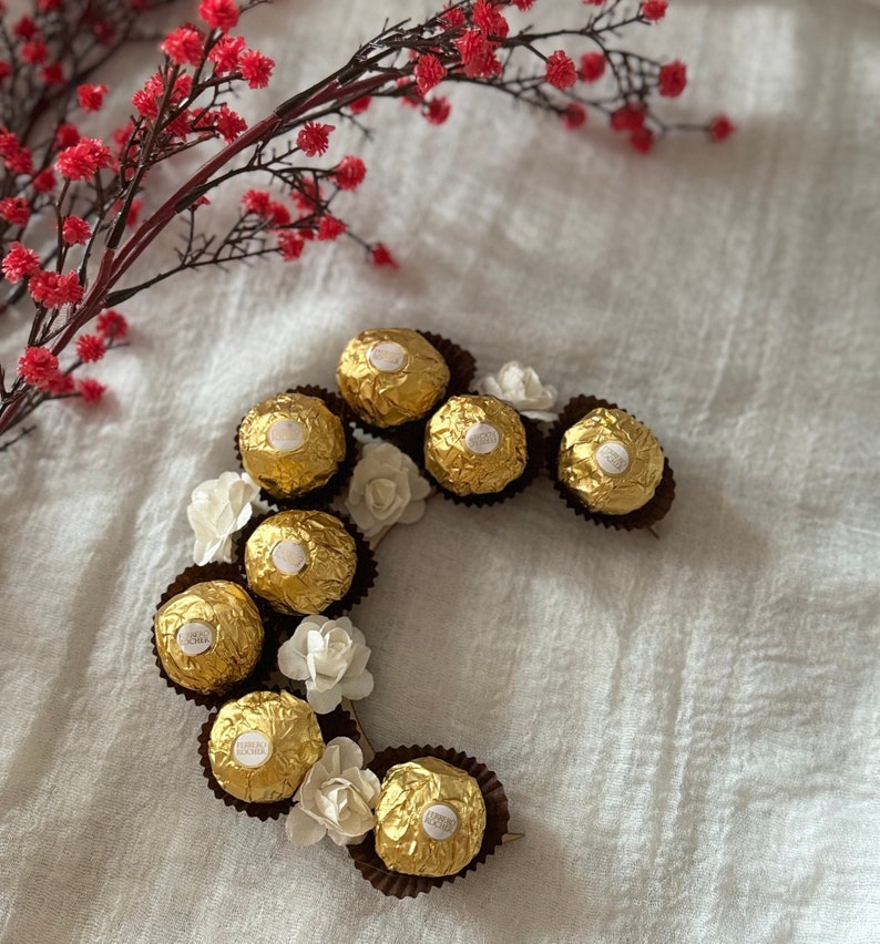 Eid Gift - Ramadan Gift: Wooden Crescent Moon Decorated With Ferrero ...