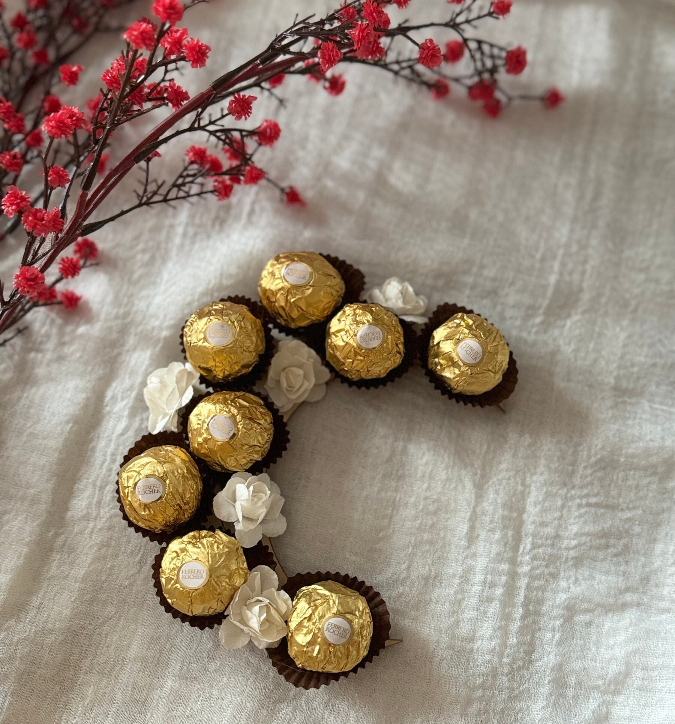 Eid Gift Ramadan Gift: Wooden Crescent Moon Decorated With Ferrero ...