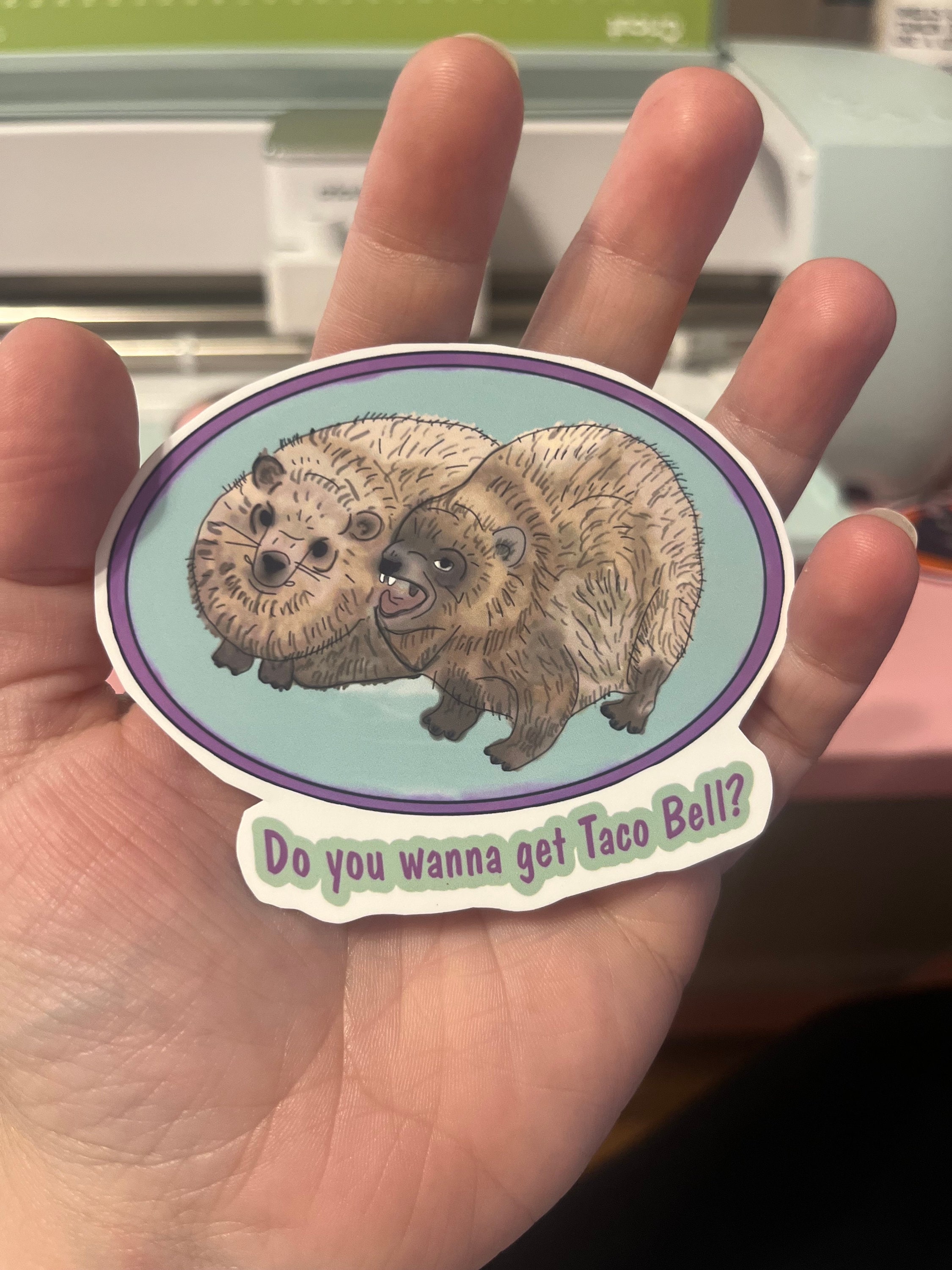 Hyrax Taco Bell Vinyl Sticker - Etsy