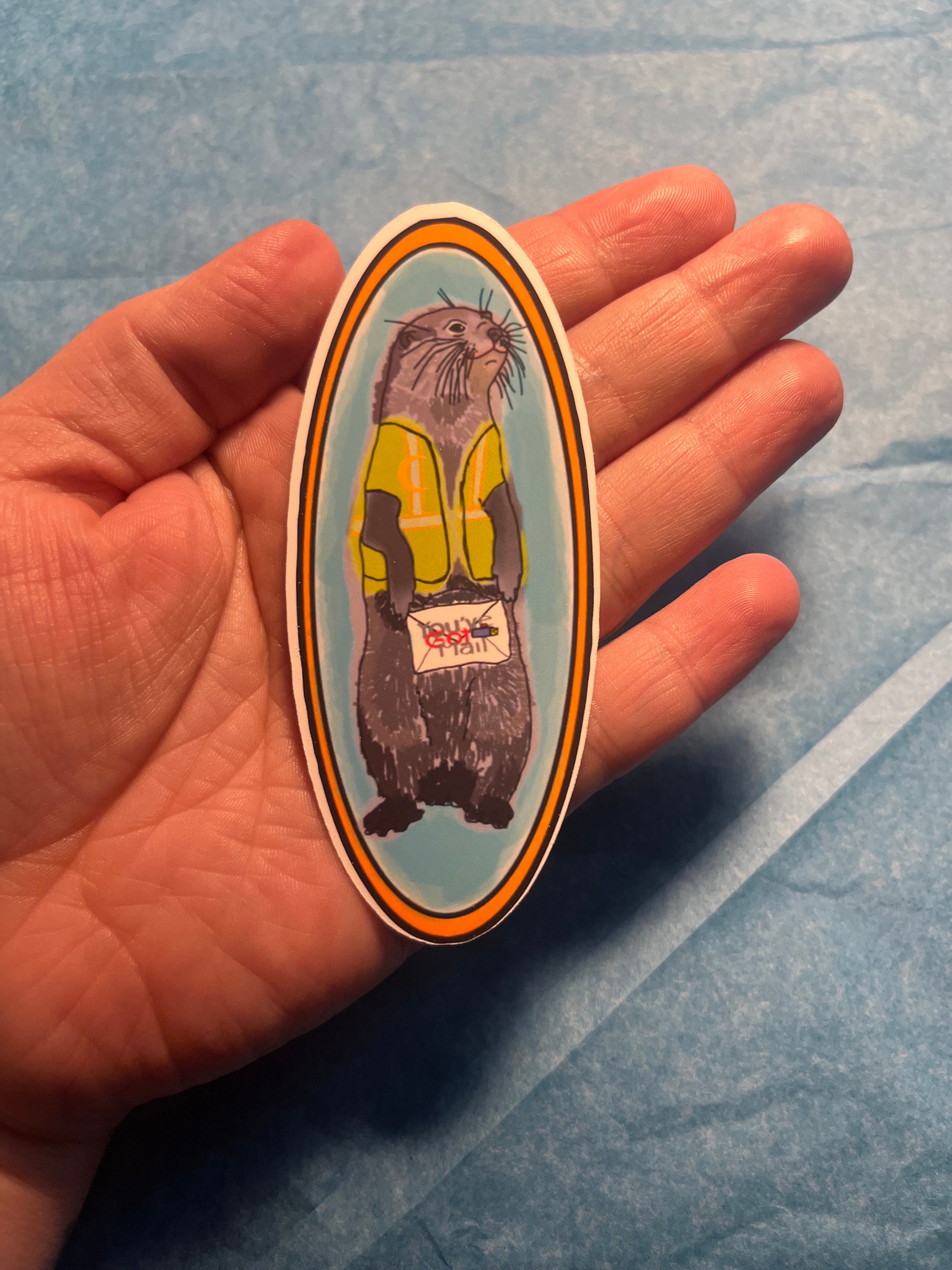 Crescent City Delivery Otter Framed Vinyl Sticker - Etsy