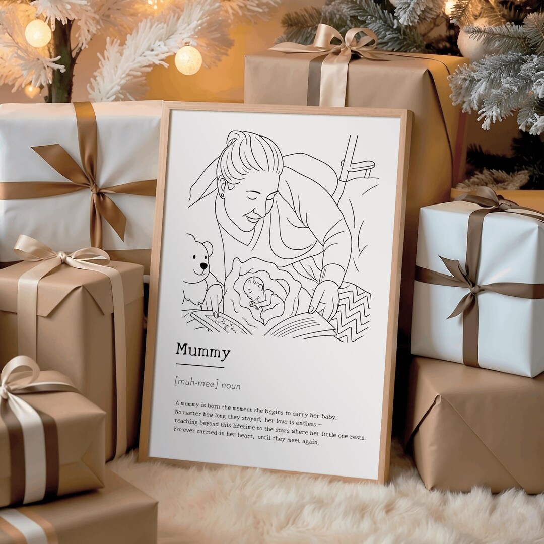 Memorial Baby Print • A4 Premium Linen Card Gift • Bereavement Gift for ...