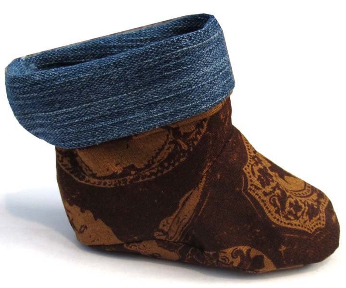 Reversible Fold Down Baby Boot Sewing Pattern PDF Tutorial in | Etsy