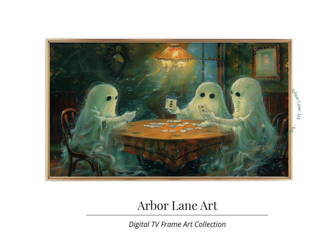 Ghosts Playing Cards, Poker Halloween, Vintage Inspired Halloween ...