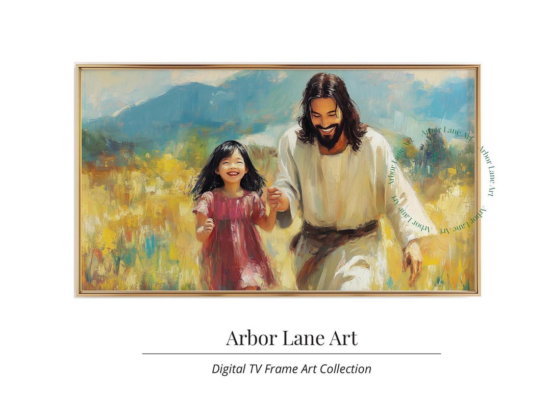 Jesus Christ and a Little Asian Girl, Smiling Christ and Happy Girl ...