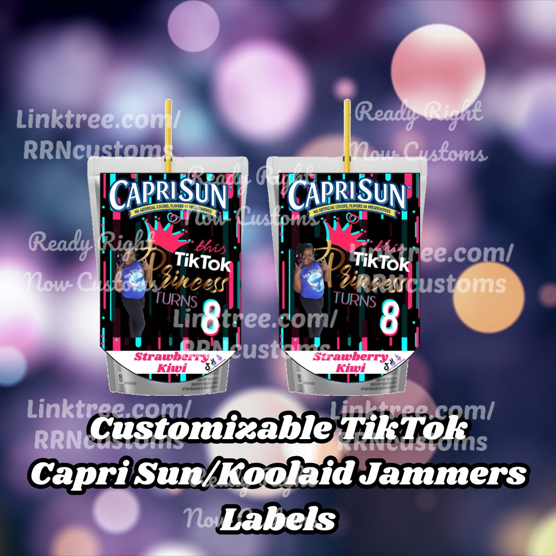 Editable TT Capri Sun/kool-aid Jammers Label - Etsy