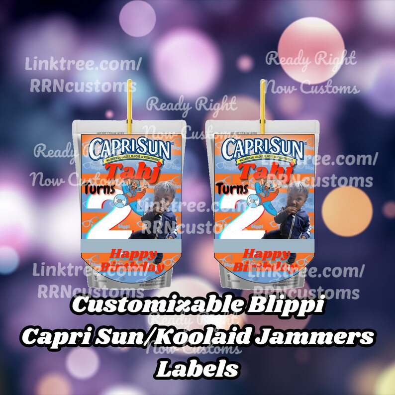 Editable Birthday Capri Sun/kool-aid Jammers Label - Etsy