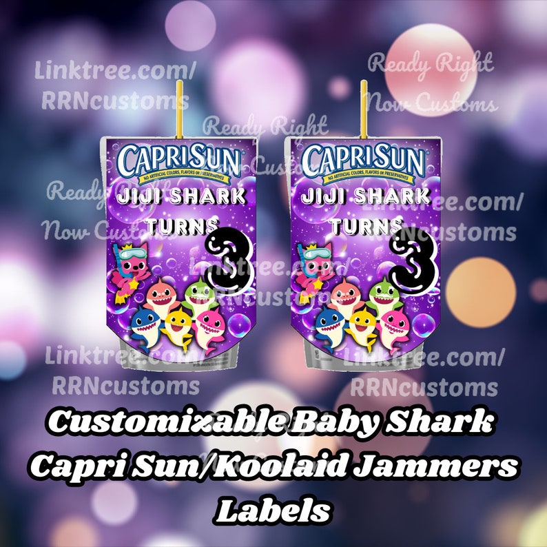 Editable Baby Shark Birthday Capri Sun/kool-aid Jammers Label - Etsy