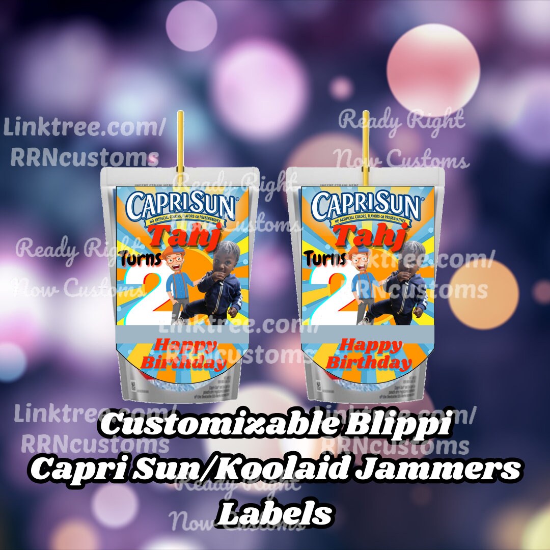 Editable Birthday Capri Sun/kool-aid Jammers Label - Etsy